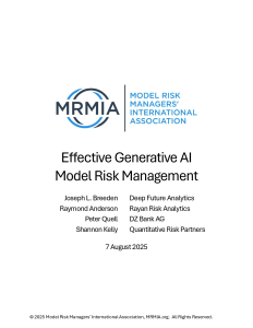 Model Risk Managers' International Assocation (MRMIA)