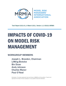 Model Risk Managers' International Assocation (MRMIA)